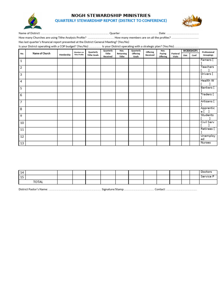 Quarterly Stewardship Report Overview | PDF