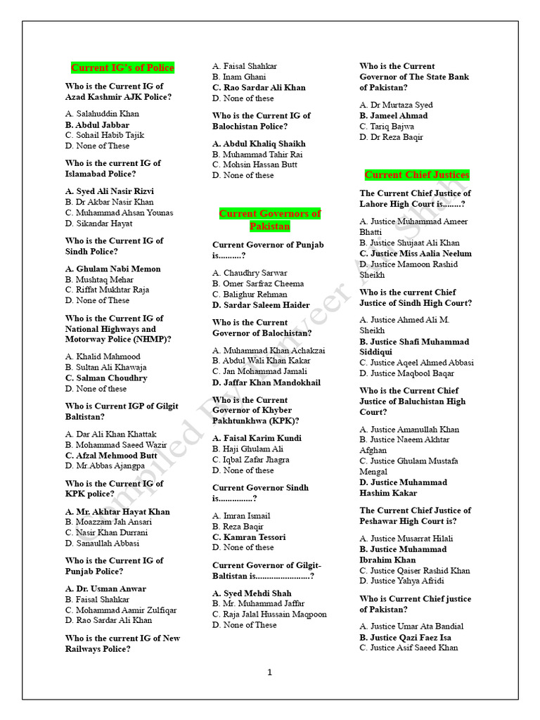 Pakistan Current Affairs 2024-25 | PDF | Pakistan | Government Of Pakistan