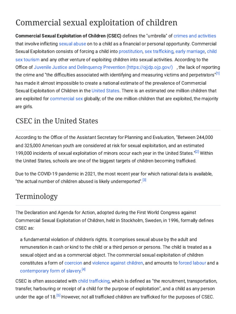 Child Sexual Exploitation Overview | PDF | Human Trafficking | Child Abuse