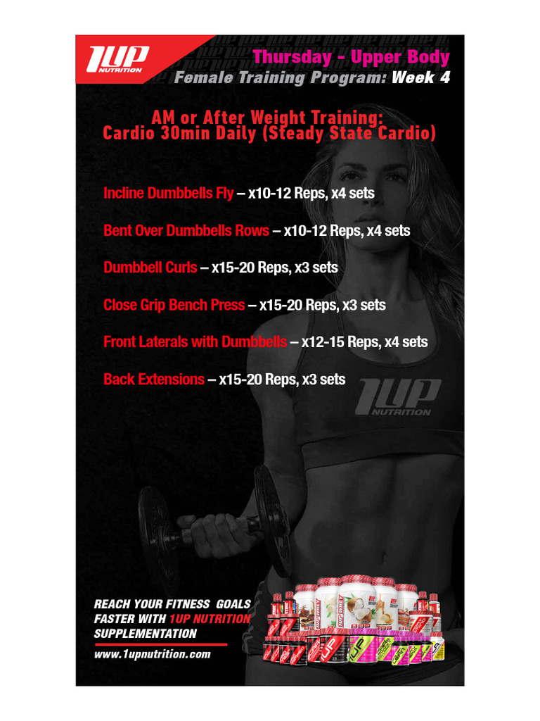 8 Week Female Toning - Cutting Program 2 | PDF