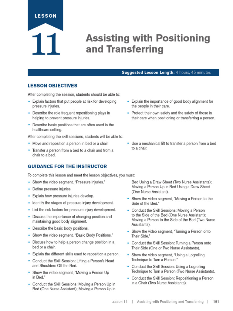 Nurse Assistant Training Instructor's Manual (199-330) | PDF