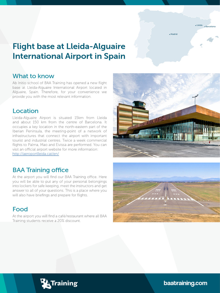 BAA Spain Base Main Information for Students | PDF | Public Transport ...