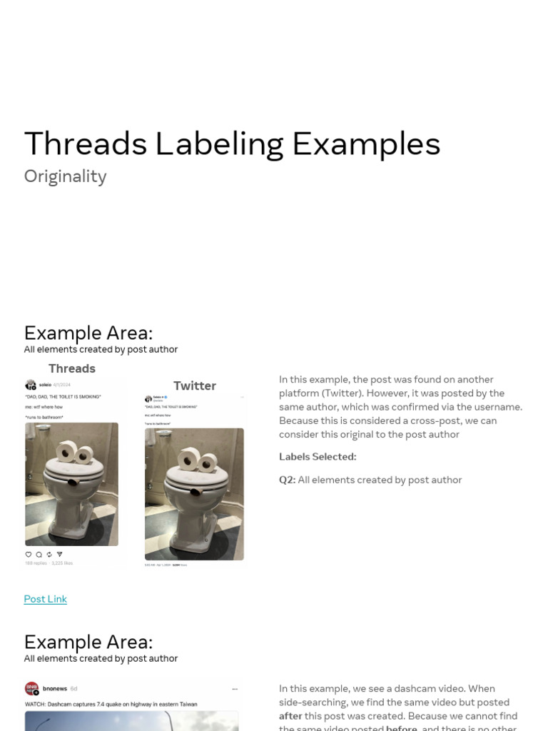 Threads Labeling Example Deck Originality | PDF | Online Services | Web 2.0