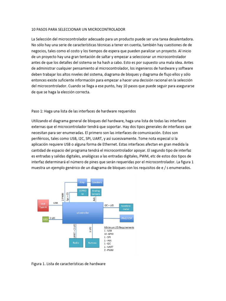 Selección de Microcontrolador: 10 Pasos | PDF | Microcontrolador | Software