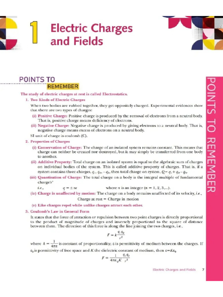 Electric Charges and Fields Part 1 | PDF