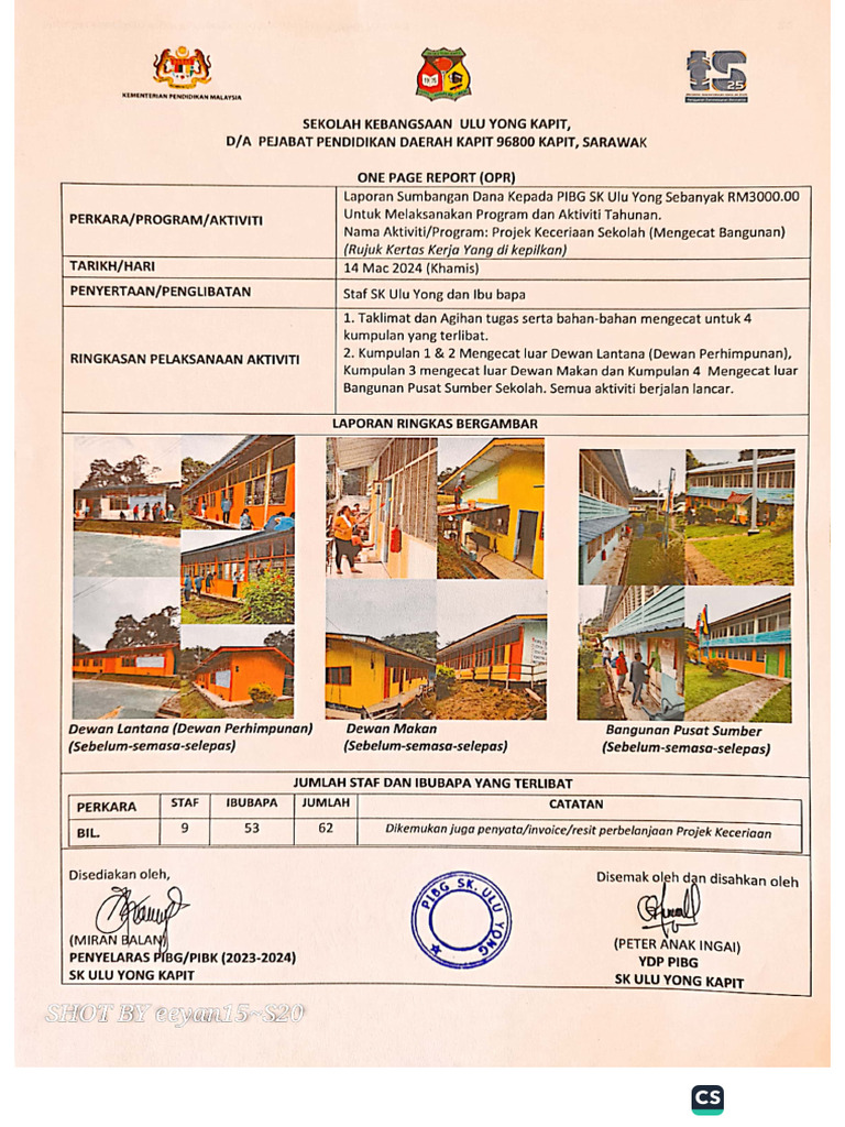 Laporan Projek Kecerian SK ULU YONG | PDF