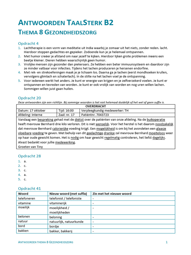 th08 Antwoorden Taalsterk | PDF