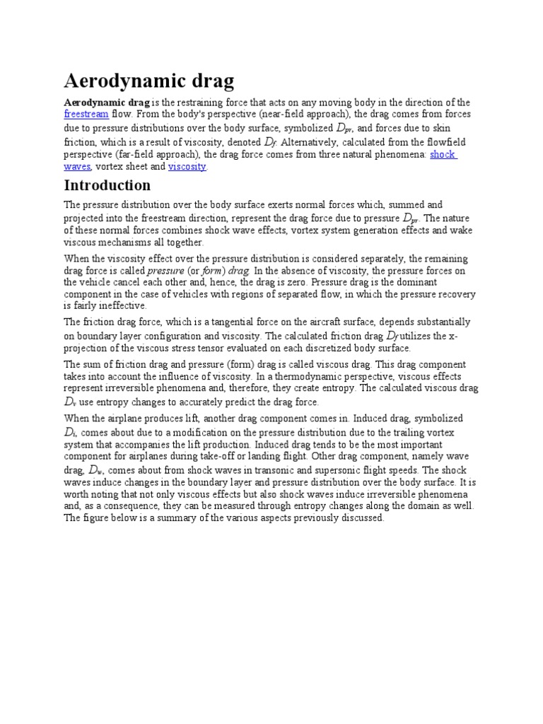 Aerodynamic Drag | PDF | Automobile Layouts | Land Vehicles