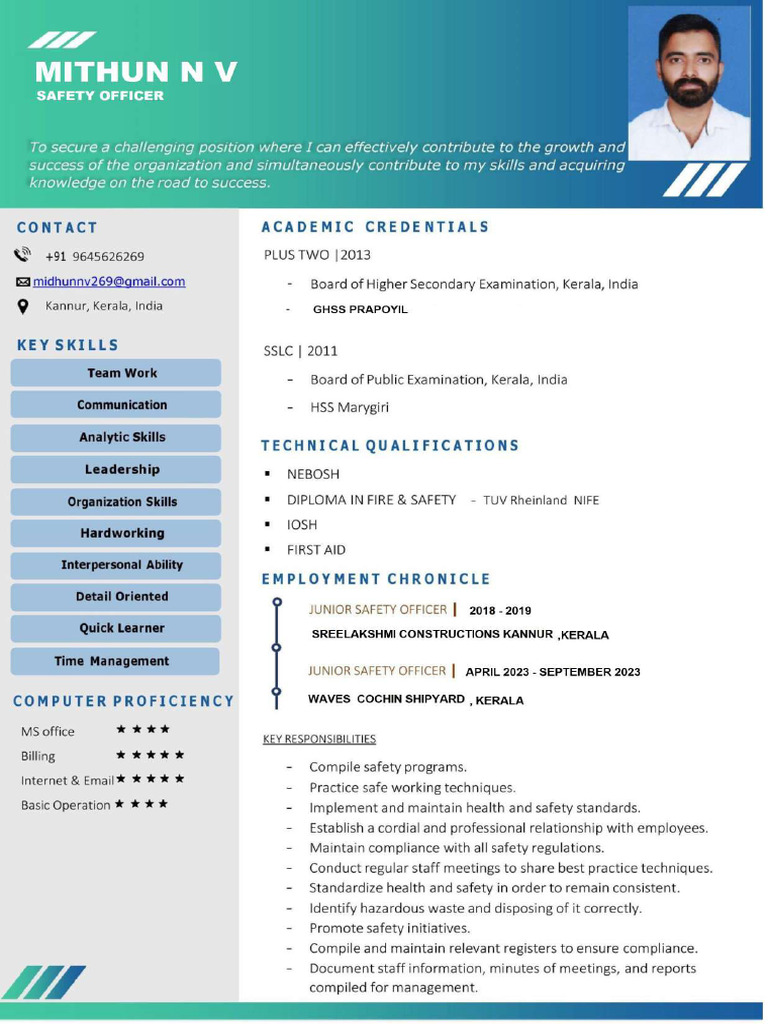 Mithun CV (1) - 1 | PDF