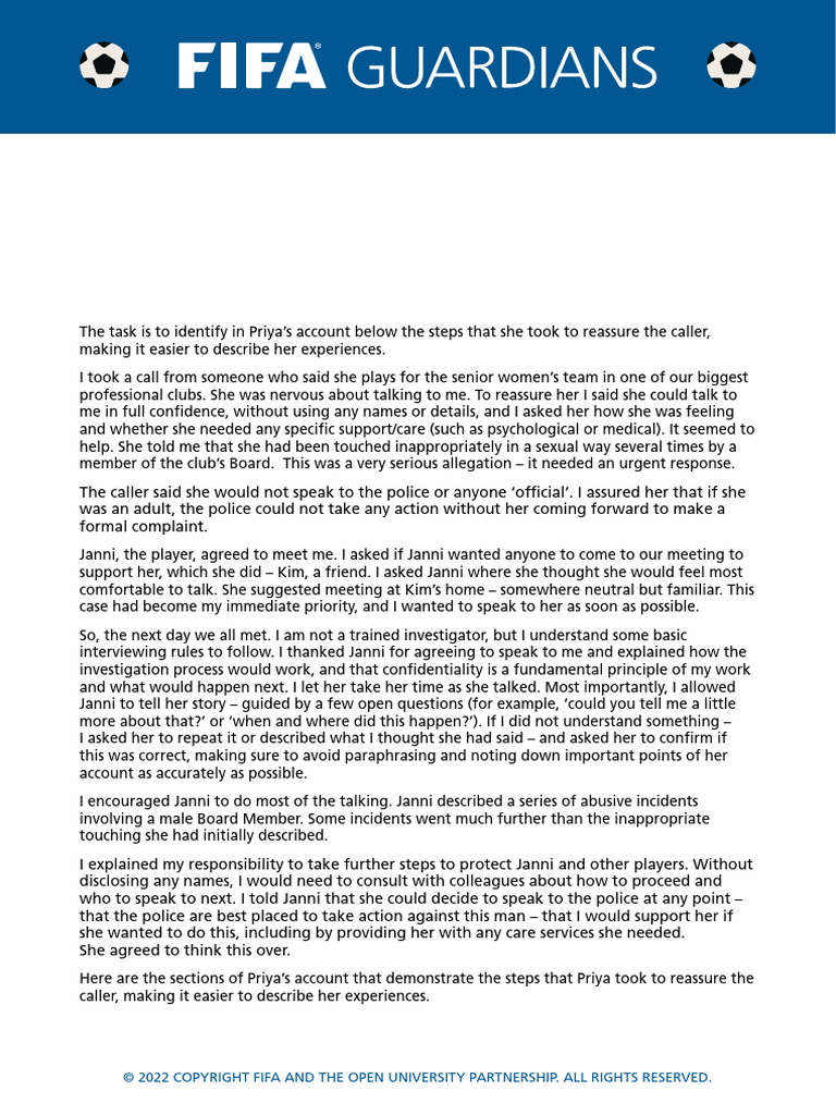 Safeguarding Victim Interview Guide | PDF