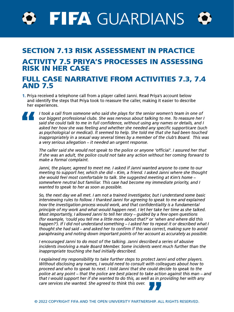 7.13 Risk assessment in practice | PDF | Risk | Police