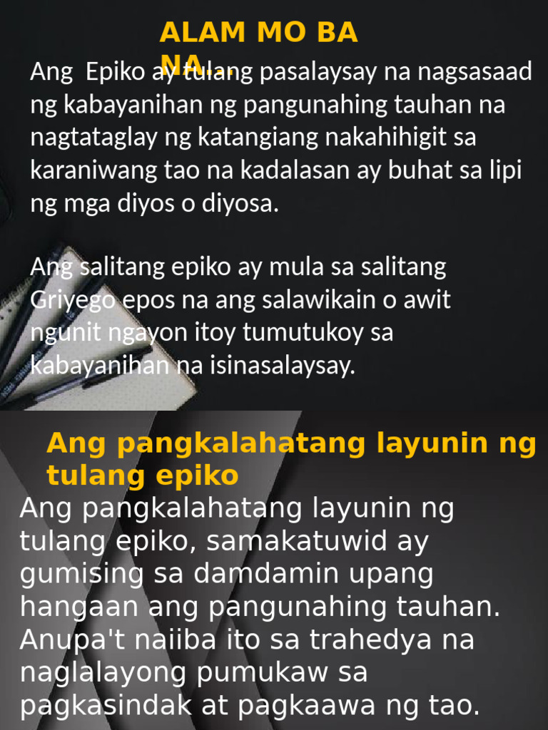 Ano Ang Epiko-WPS Office | PDF