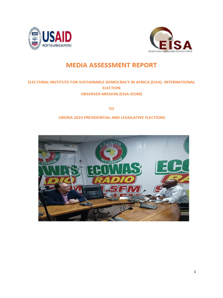 2024 Media Analysis Report Liberia Eisa | PDF | Elections | Media Bias