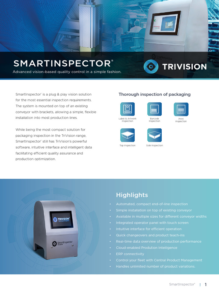 SmartInspector® Product Sheet (MID) | PDF | Computing | Computer Engineering