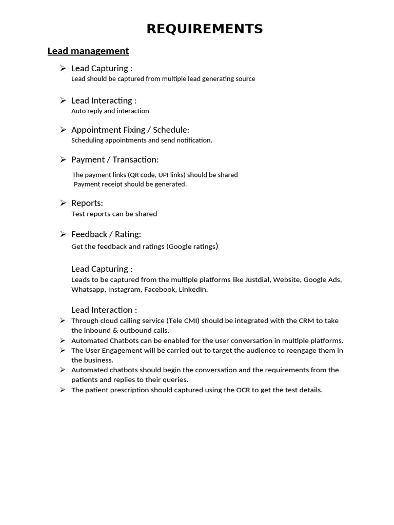 Lead Management and User Interaction Guide | PDF