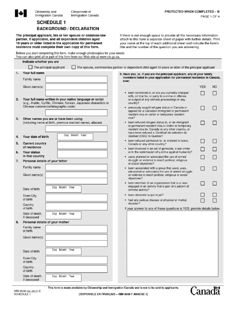 Background Declaration Form | PDF
