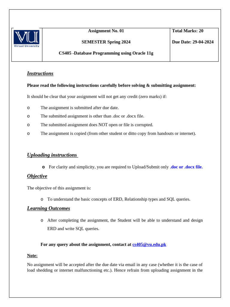 Spring 2024 - CS405 - 1 | PDF | Data Management | Computing