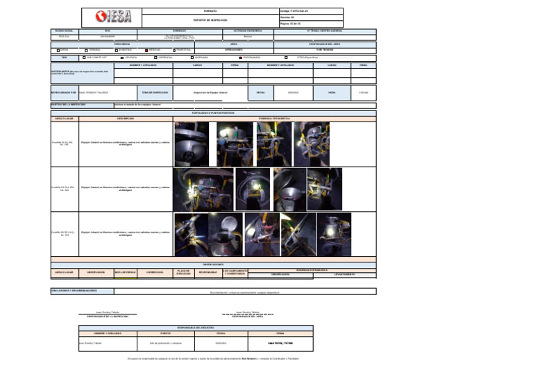 Inspecion de Jetanol - Setiembre | PDF