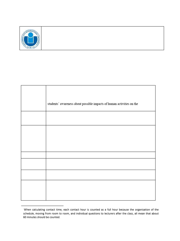 Environmental Science Course Syllabus | PDF | Biodiversity | Ecosystem