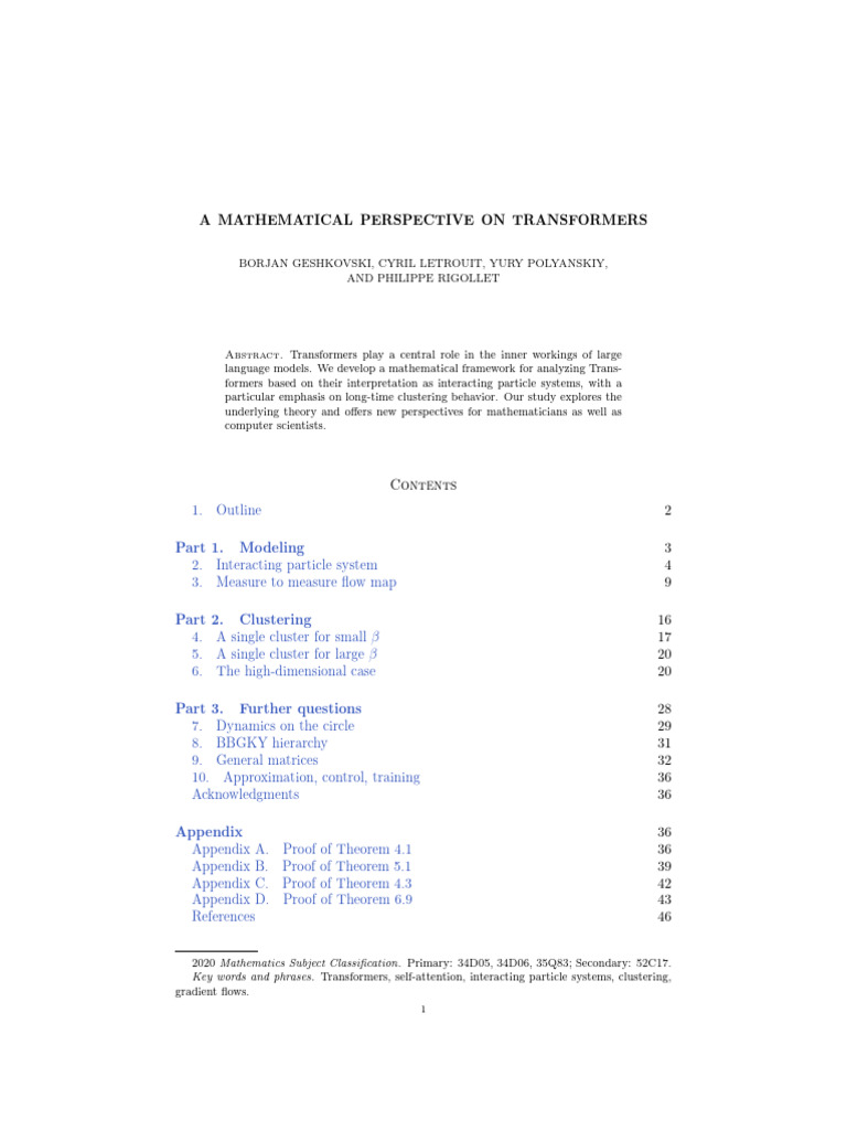 Math Insights into Transformers | PDF | Deep Learning | Artificial ...