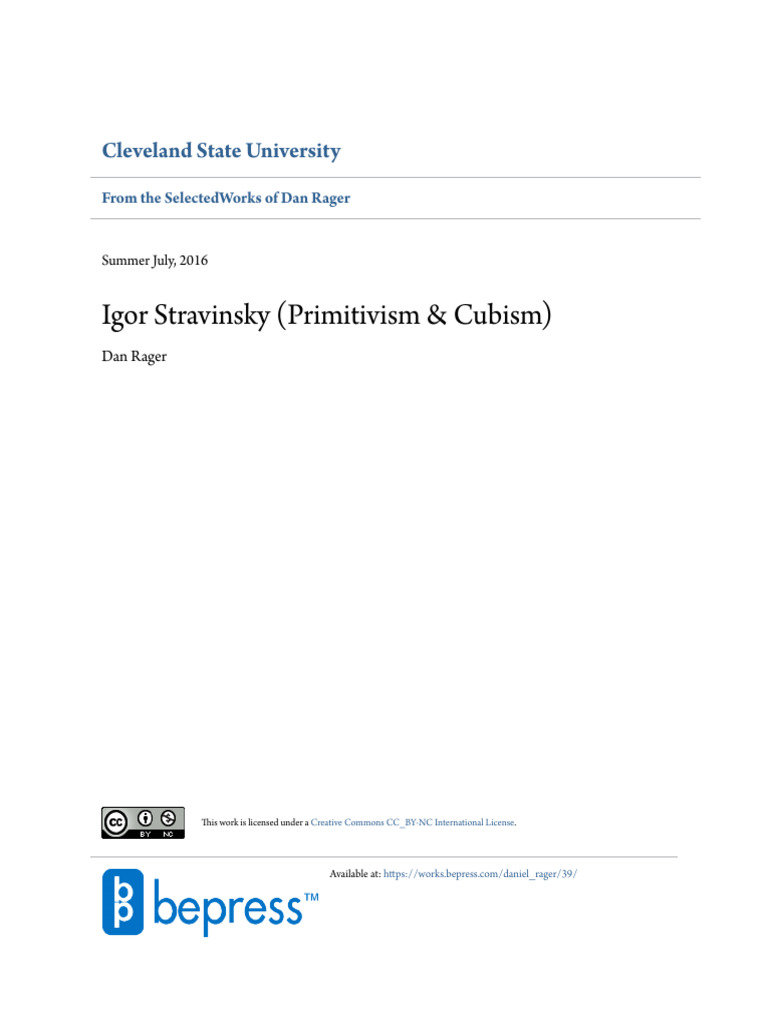 Stravinsky: Primitivism & Cubism | PDF | Orchestras