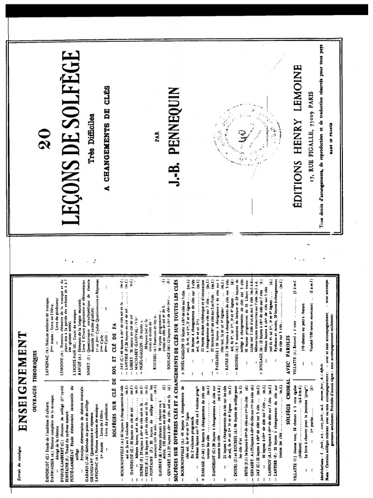 8 Solfege 20 Lecon Des Sol | PDF