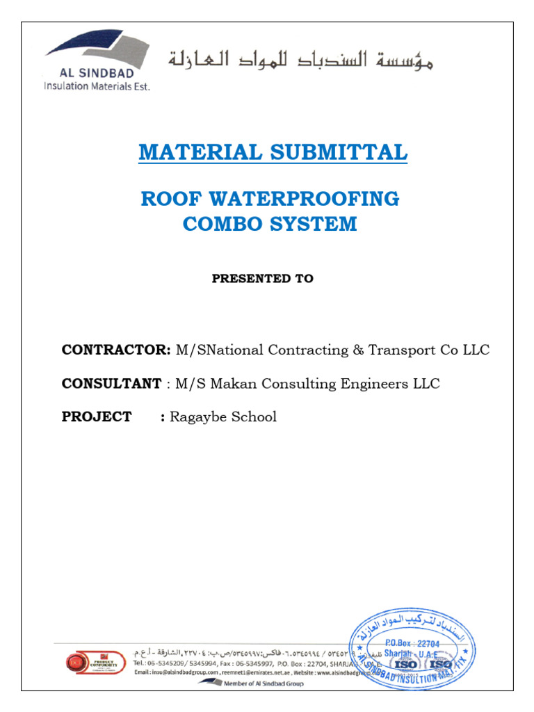 Material Submittal & Method of Statement For Emarati School Combo | PDF ...