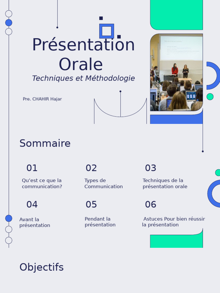 Présentation Du Cours Techniques de Présentation Orale | PDF | la communication | Communication ...