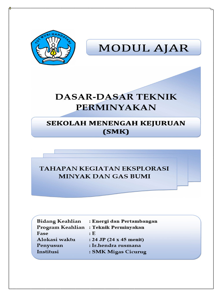 Modul Ajar Dasar Dasar Teknik Perminyakan | PDF