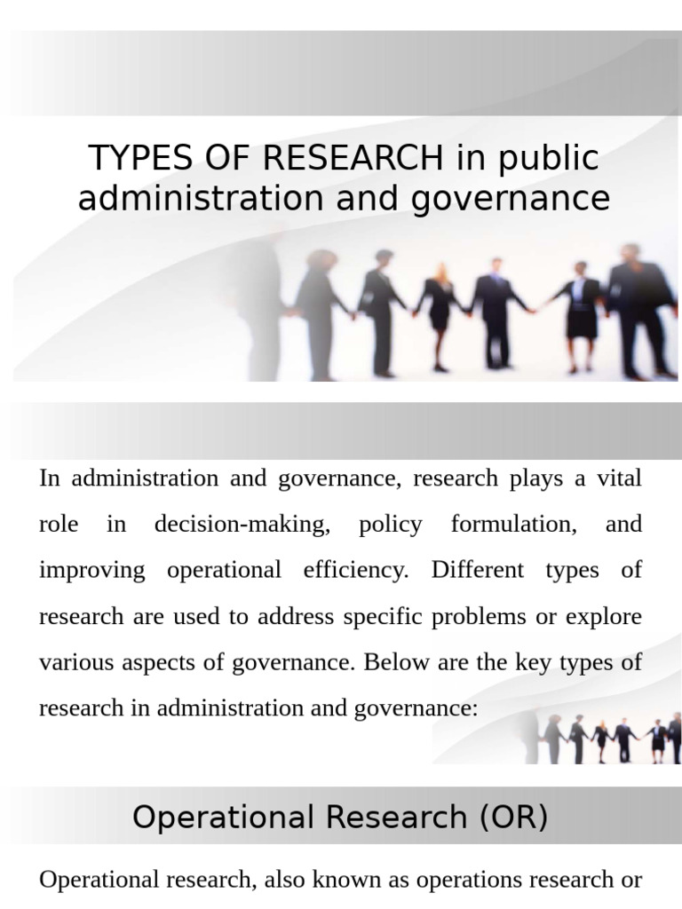 Types of Research in Governance | PDF | Governance | Policy