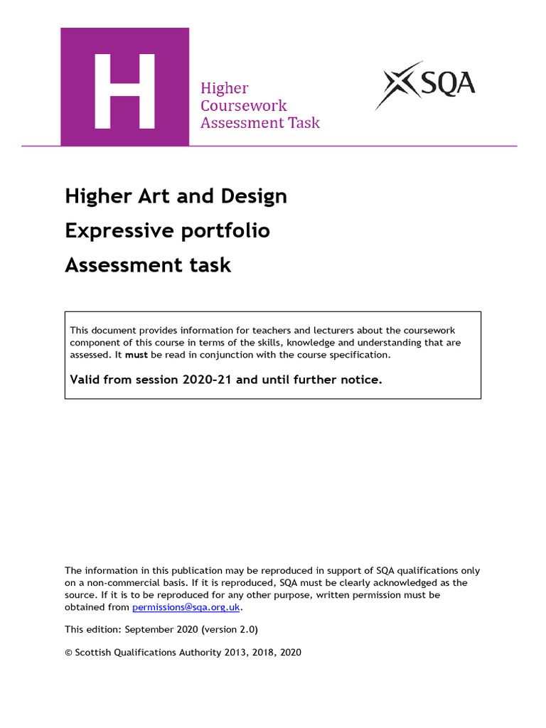 Higher CATArtand Design Expressive | PDF | Evaluation | Teachers