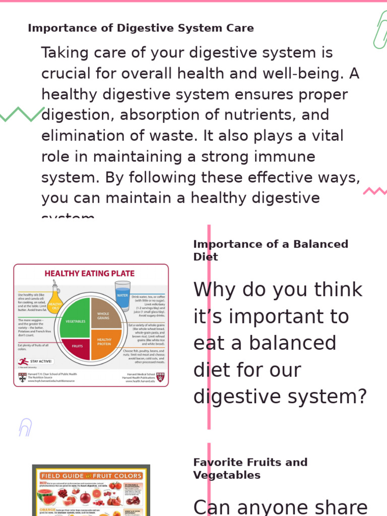 Taking Care of the DIGESTIVE SYSTEM | PDF | Digestion | Whole Grain