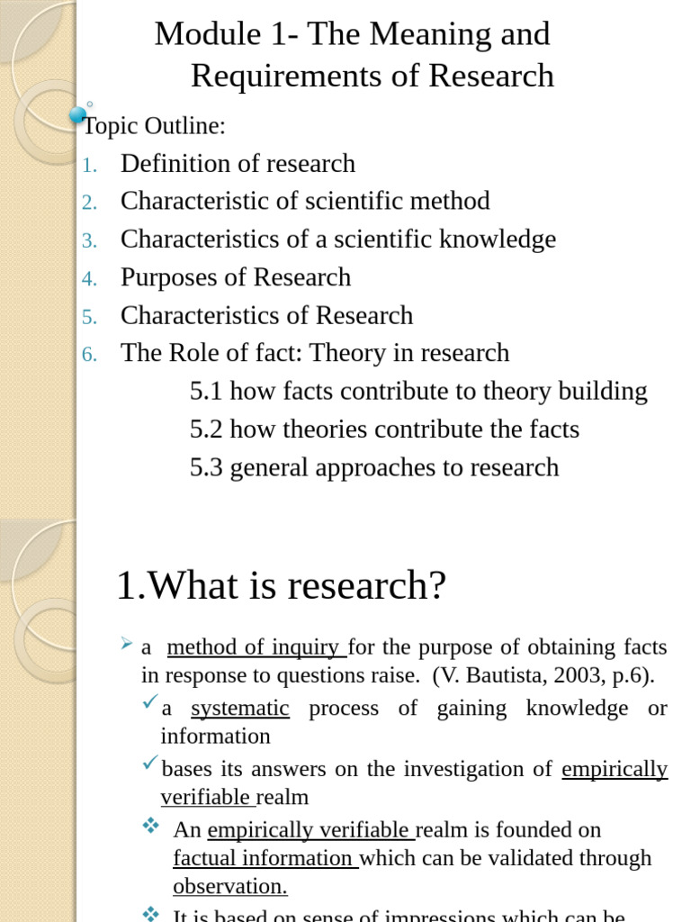 Understanding Research Requirements | PDF | Methodology | Theory