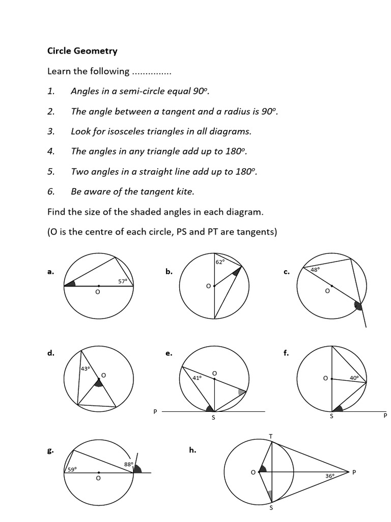 Circle Geometry - Mixture | PDF Circle Geometry - Mixture | PDF