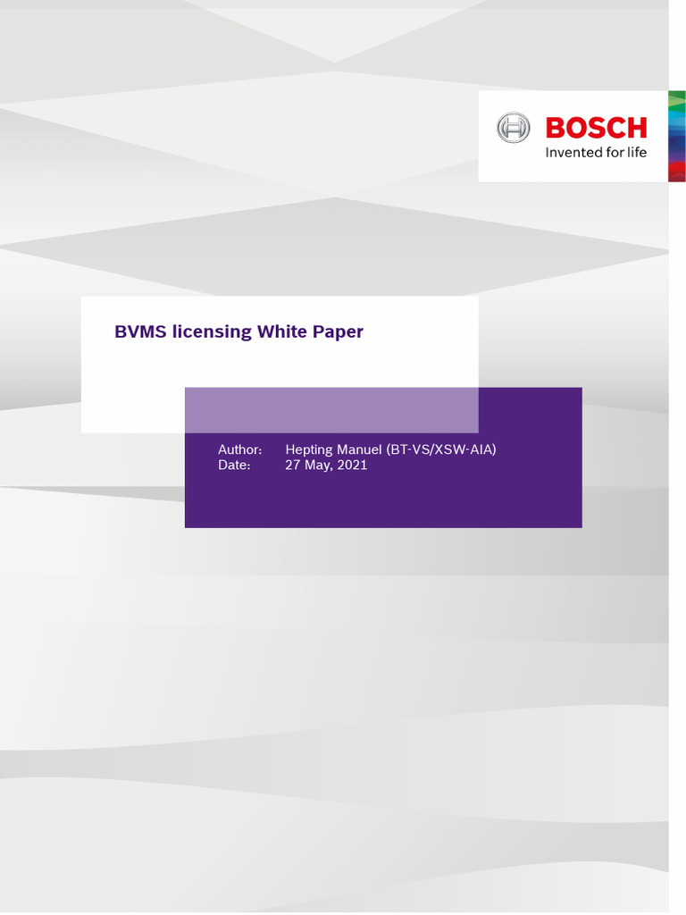 BVMS 11.0 - Licensing Overview | PDF | Application Software | Download