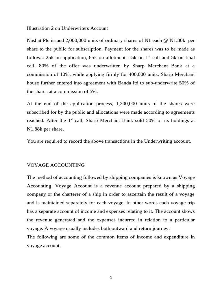 Voyage Accounting 2 | PDF | Cargo | Expense