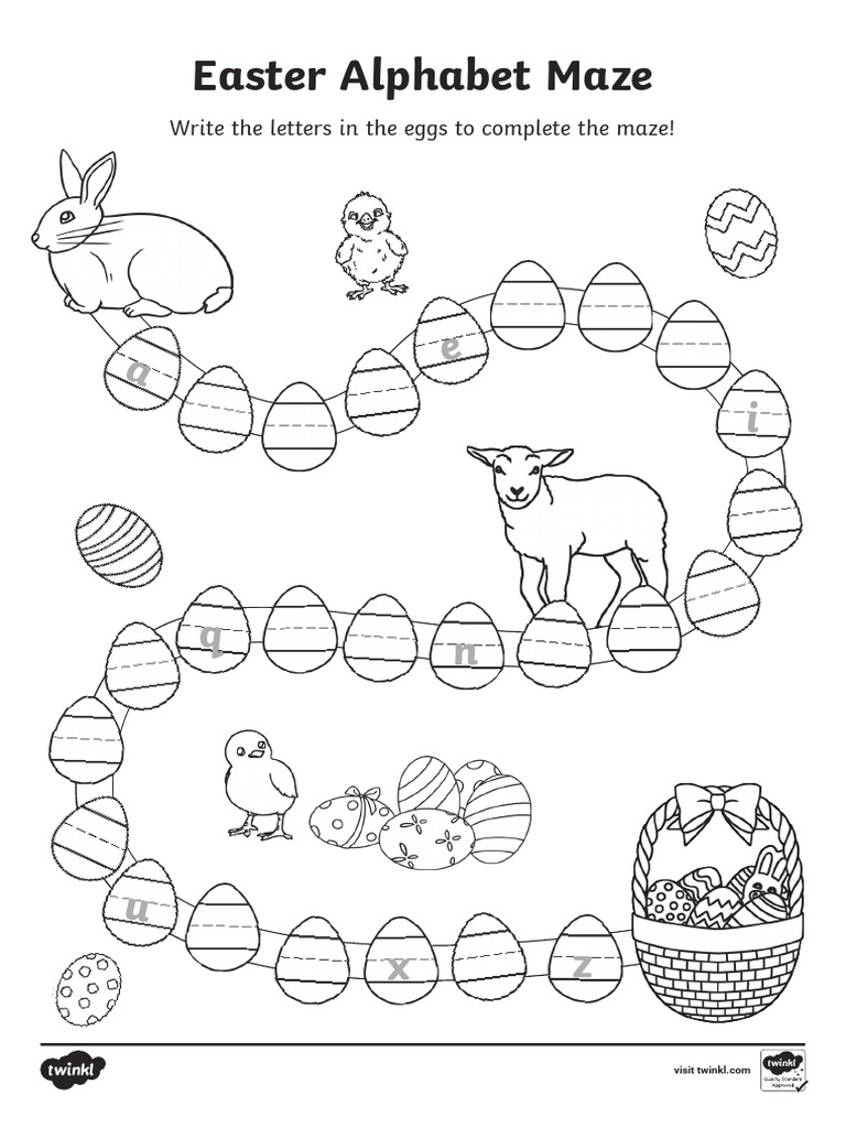Easter Alphabet Maze Activity | PDF