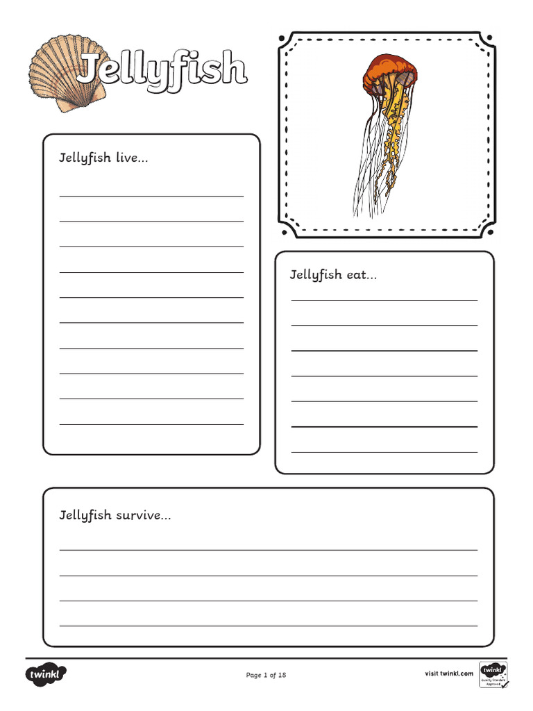 T T 10132 Sea Creatures Factfile Worksheets | PDF