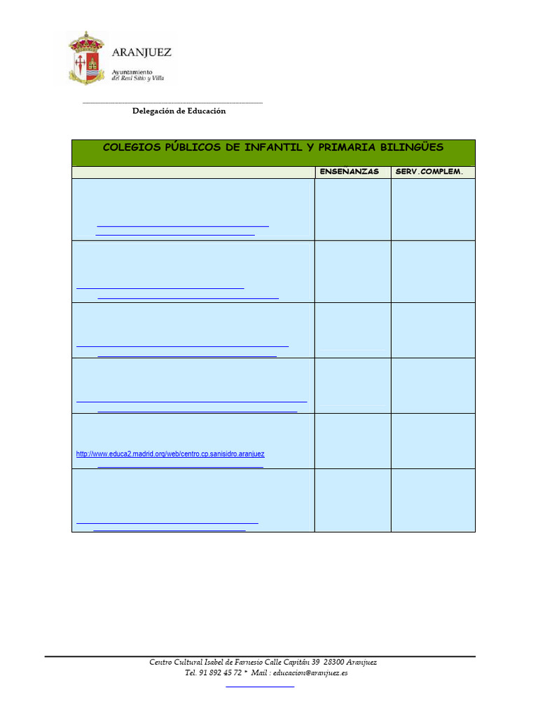 CEIP Infantil y Primaria | PDF