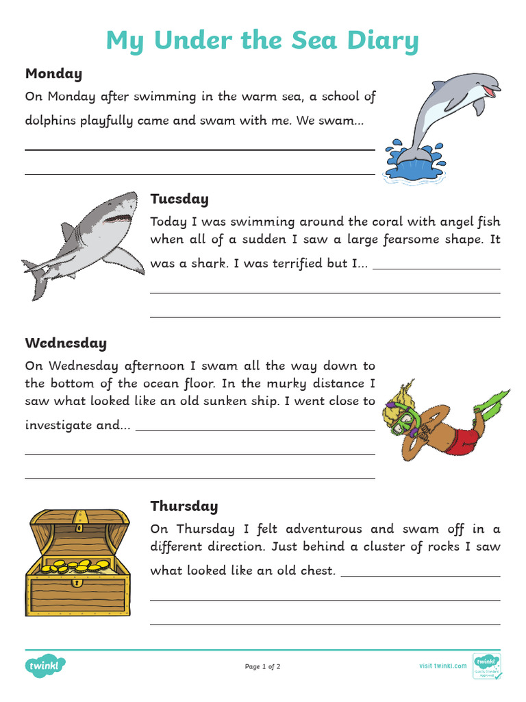 Underwater Adventures Diary | PDF