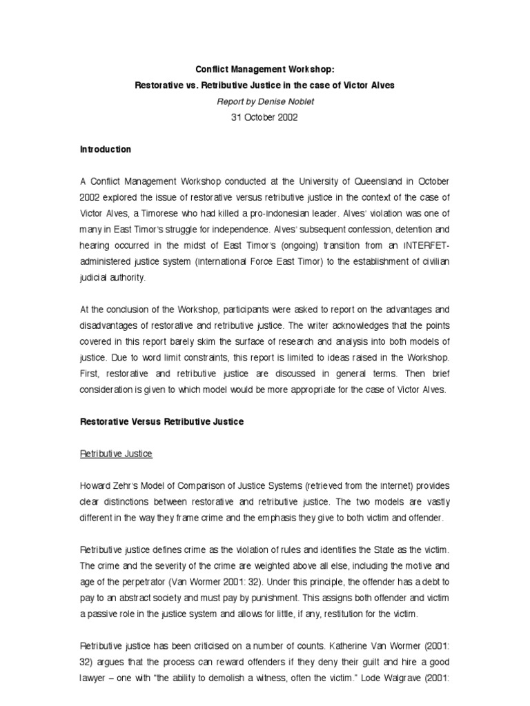 Justice Models in Conflict Zones | PDF | Restorative Justice | Victimology