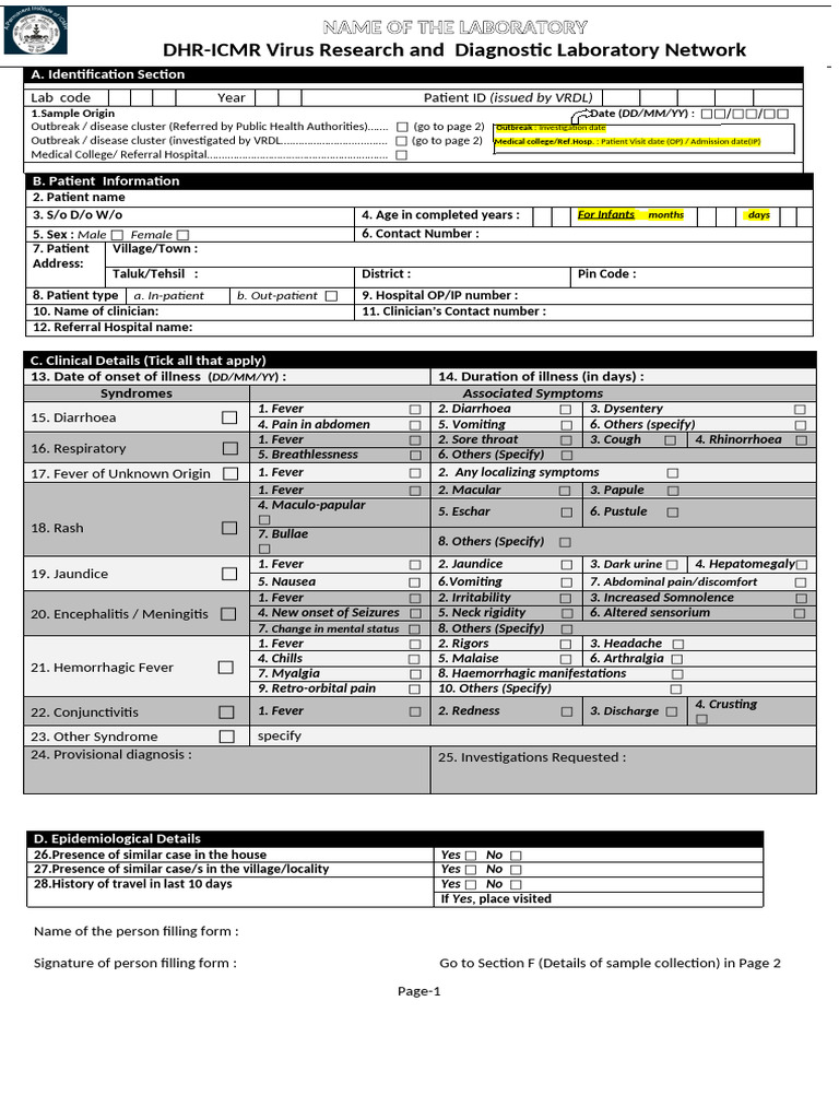 Patient Information for Virus Testing | PDF | Medicine | Immunology