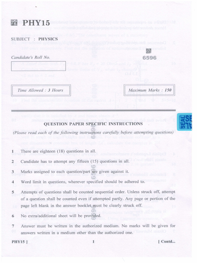 PGT Physics SKT 28 03 2024 | PDF | Waves | Electron