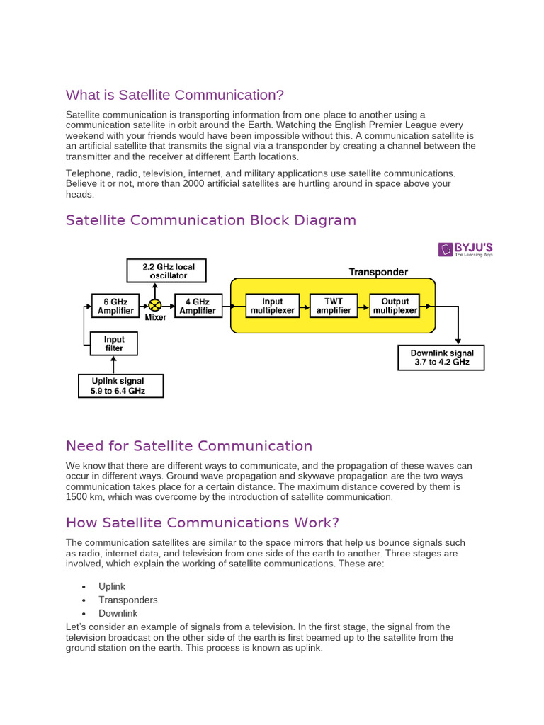 Understanding Satellite Communication | PDF | Communications Satellite | Satellite