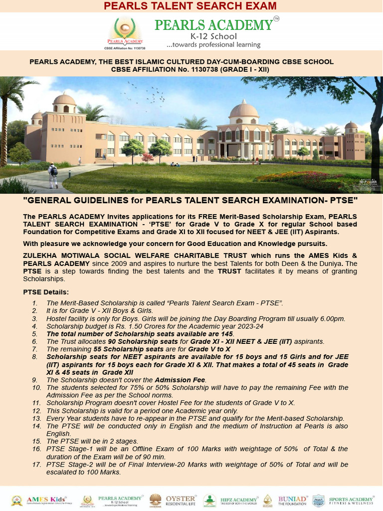General Guidelines For Ptse 23-24 | PDF | University And College Admission