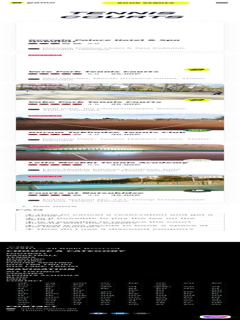 Tennis Courts Book A Tennis Court GAMO | PDF