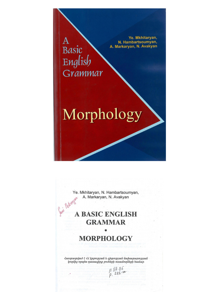 Morphology a Basic English Grammar | PDF