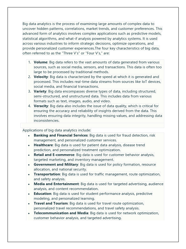 V'S" V'S," | PDF | Big Data | Apache Hadoop