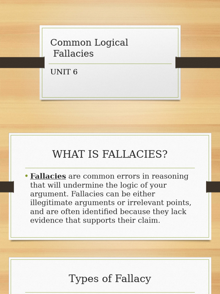 Presentation | PDF | Fallacy | Argument