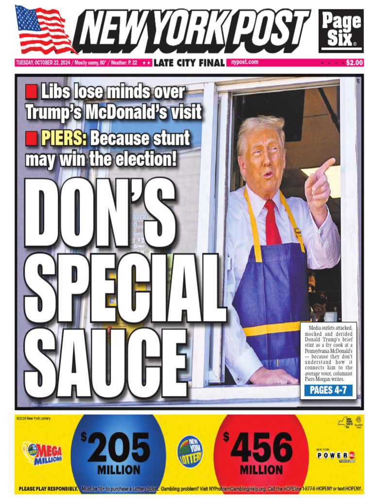 New York Post - October 22, 2024 | PDF | Mc Donald's